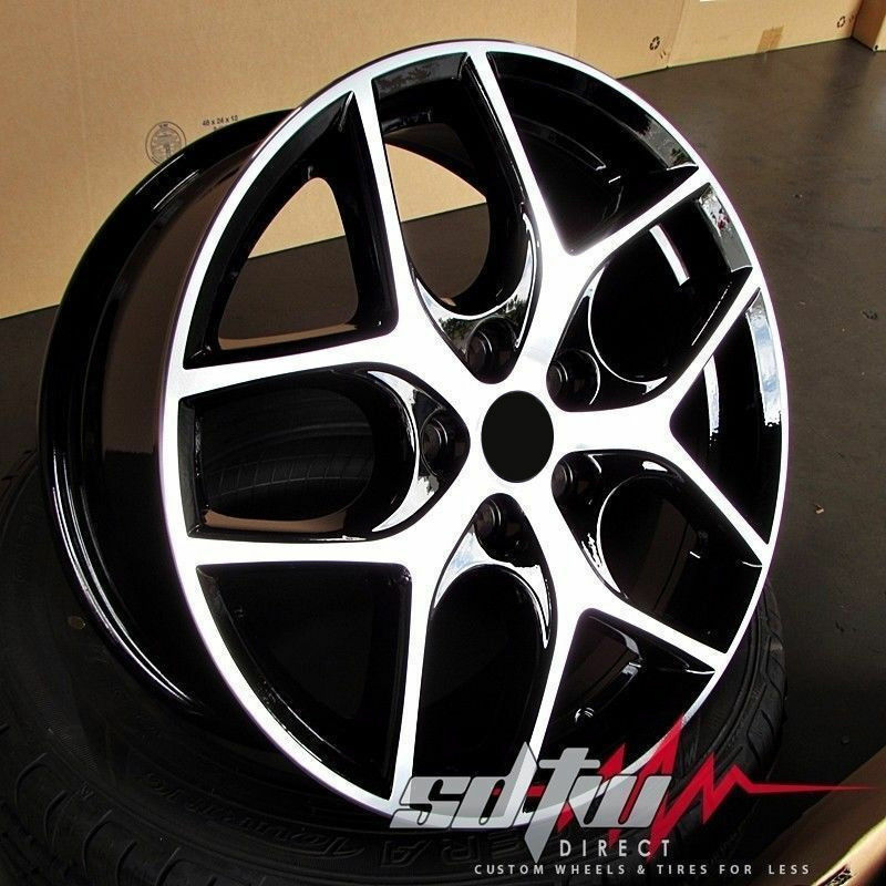 17x7 SVT Style Wheels Black Macined fits Ford Fusion Focus 5x108 Rims ...