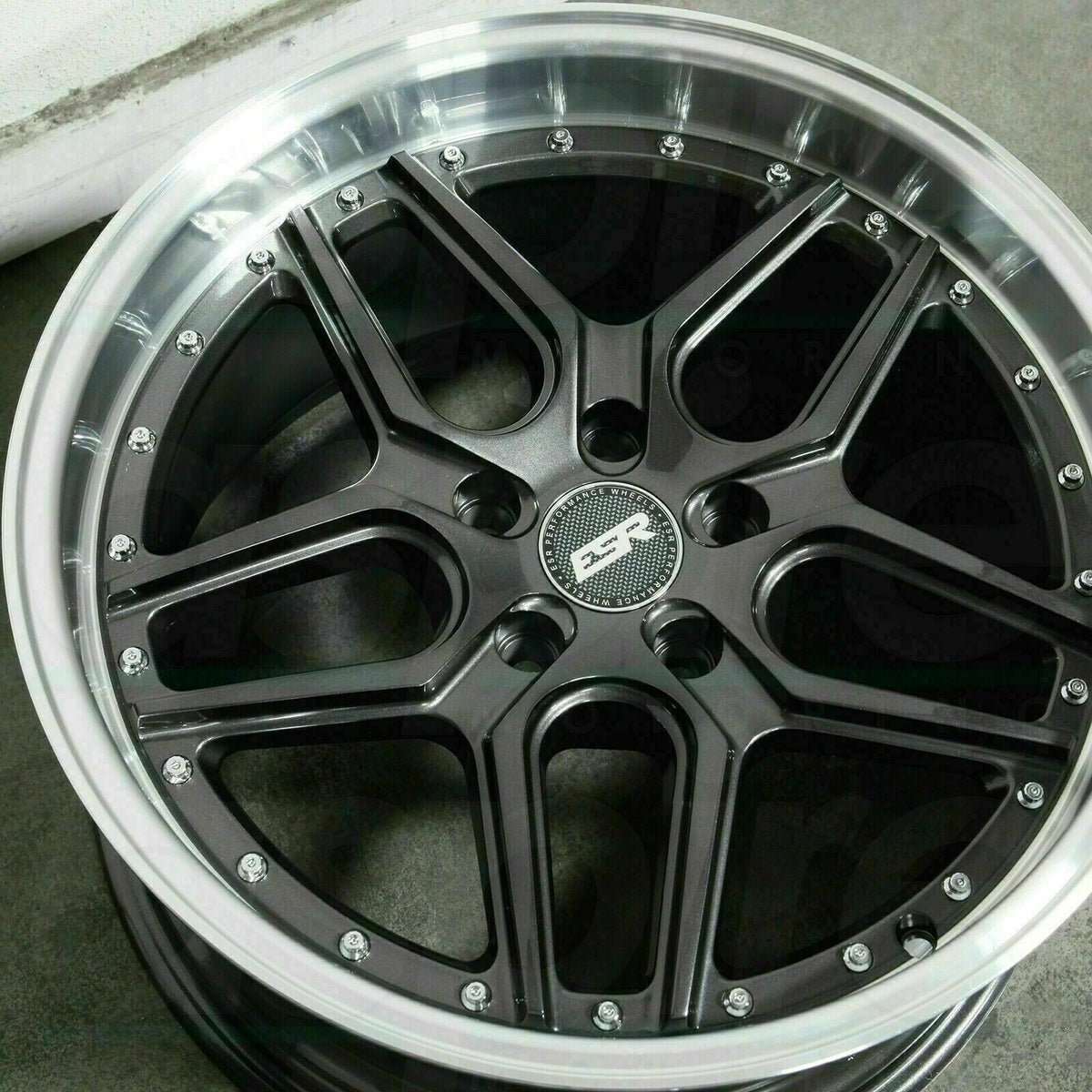 19 Inch ESR CS15 Graphite Wheels 19x9.5 +35 5x120 Rims Set 4 ...