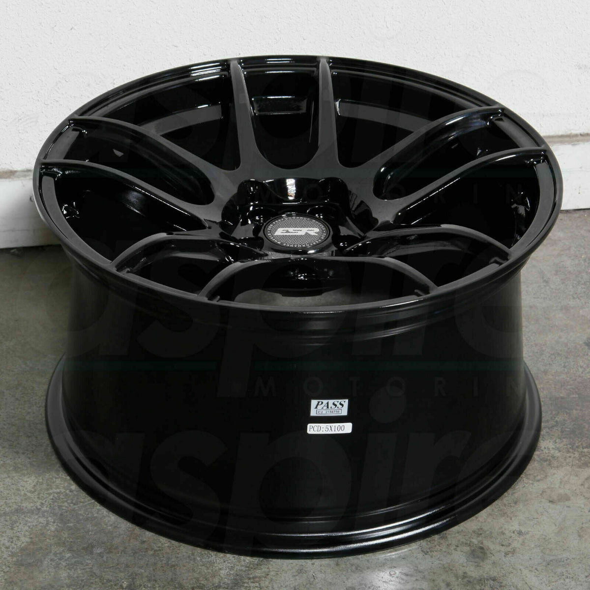 18x10.5 5x114.3 +15 ESR CS8 Wheels Gloss Black 18 Inch Concave Rims Se ...