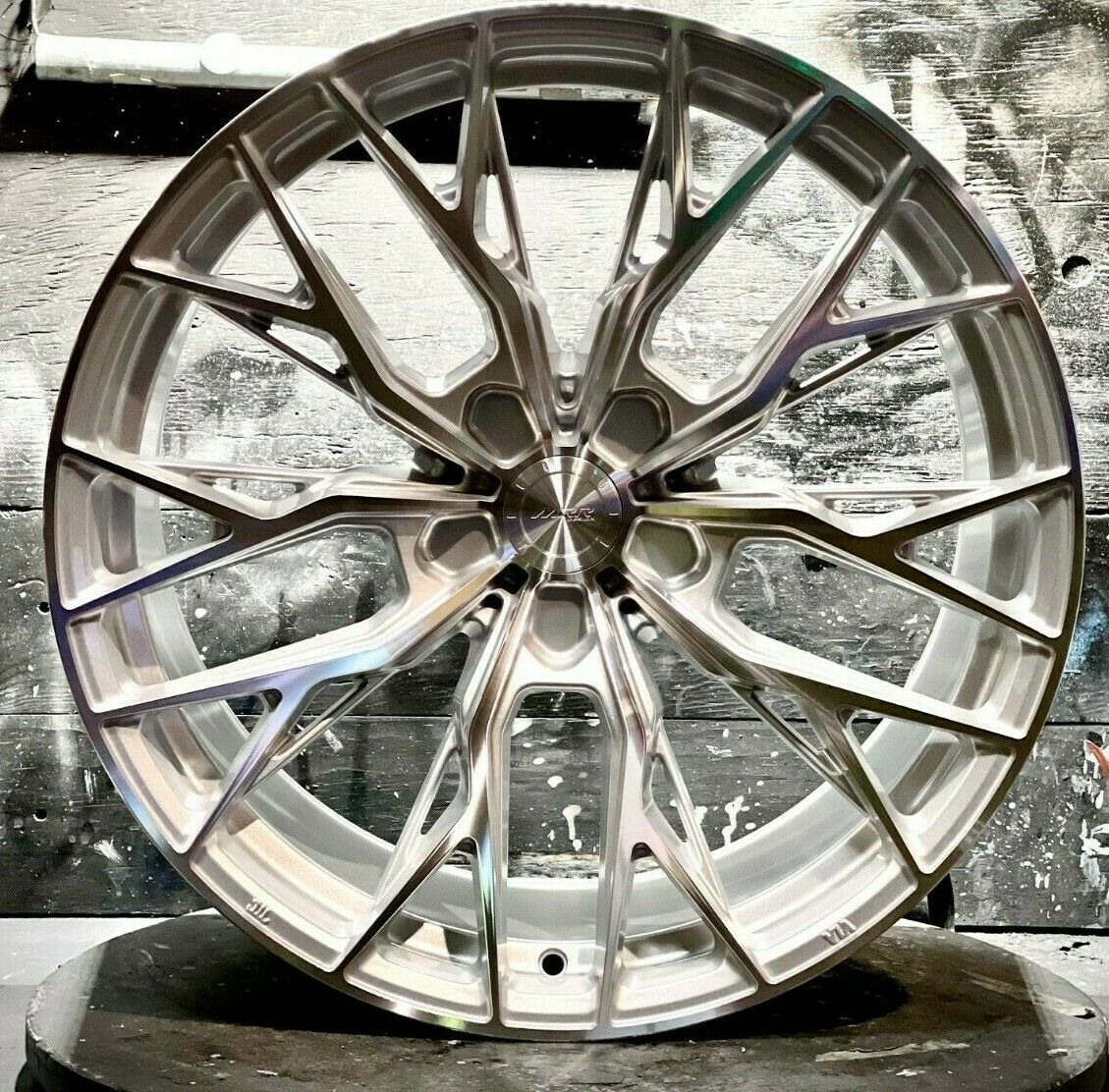18x8.5 MRR GF5 Wheels 5x114.3 +20 Silver Machined 18" Ground Force Rim ...