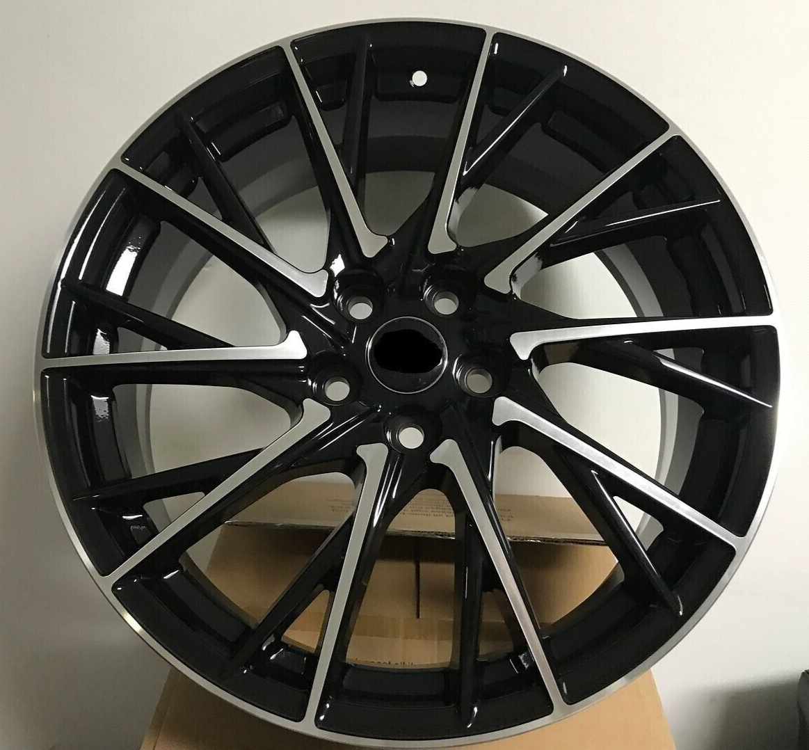 19" Wheels For Lexus Toyota 19x7.5 +35 5x114.3 CB60.1 Black Machined R ...
