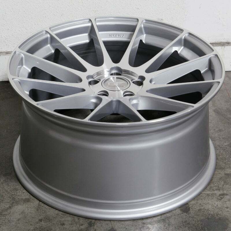 19" MRR Ground Force GF6 Concave Wheels 19x10.5 5X114.3 +20 Silver Rim ...