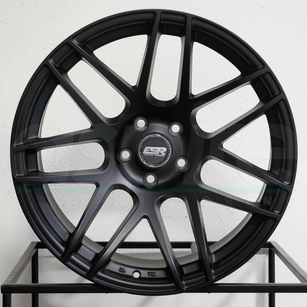 19" ESR RF1 Wheels 19x9.5 / 19x10.5 +22 5x114.3 Black Rotary Forged Ri ...