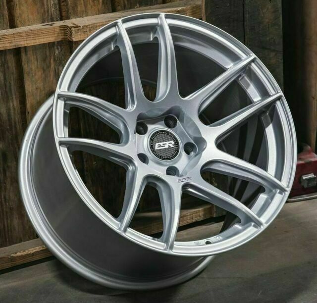 19 Inch ESR CS8 Hyper Silver Wheels 19x10.5 +30 5x114.3 Rims Set 4 19 ...