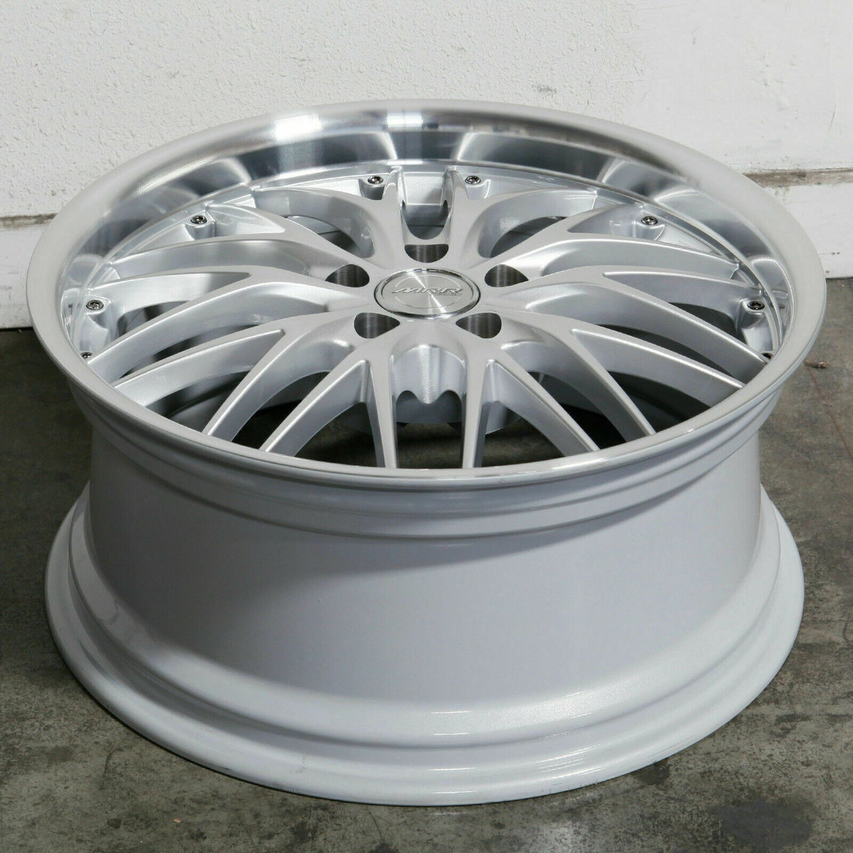 20" MRR GT1 Wheels 20x8.5 +35 5x115 Hyper Silver Machine Lip Wheels (S ...