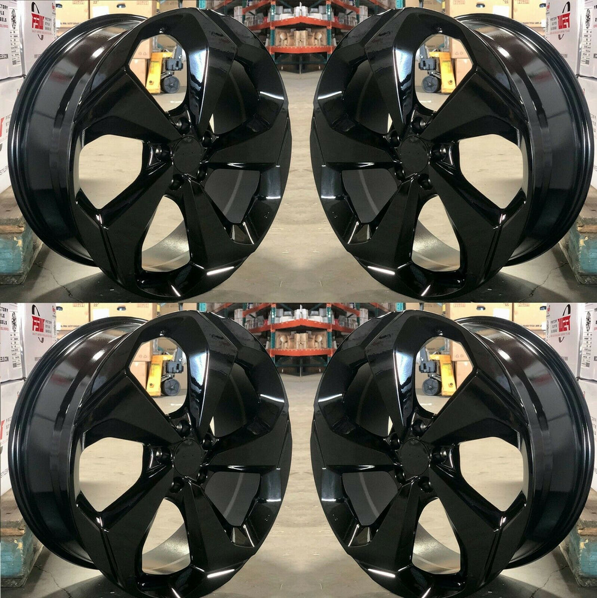 20x8 Wheels Fits Honda Accord CRV Civic 20 Inch 5x114.3 Gloss Black Ri ...