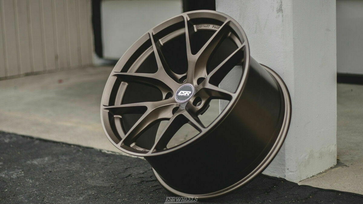 19x10.5 +22 ESR RF2 Concave Wheels 19" 5x120 Matte Bronze Rotary Forge ...