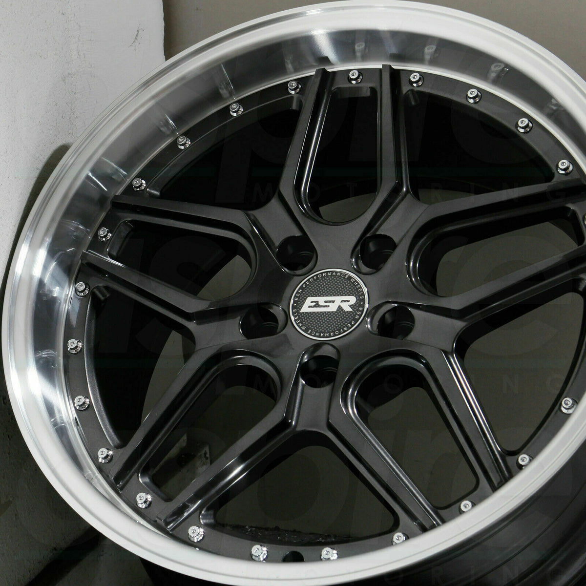 19" ESR CS15 Graphite Machined Lip Wheels 19x9.5 / 19x10.5 +22 5x120 R ...