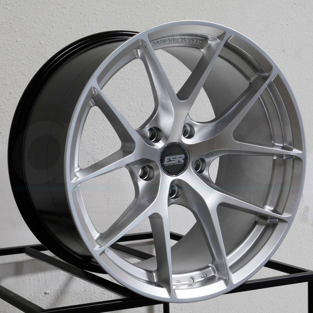 ESR RF2 Hyper Silver Rotary Forged Wheels 18x9.0 +30 5x100 Set 4 Rims ...