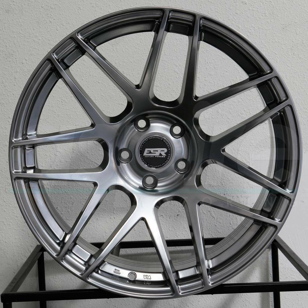 ESR RF1 Hyper Black Rotary Forged Wheels 18x8.5 +30 5x114.3 Set 4 Rims ...