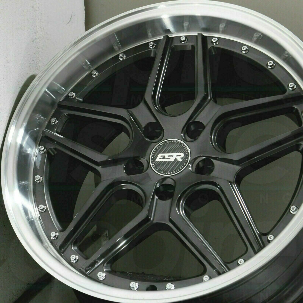 ESR CS15 Wheels 18x9.5 +35 5x120 Graphite 18 Inch Deep Dish Rims Set 4 ...