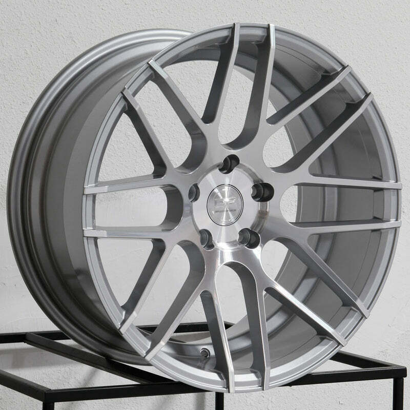 19x9.5 MRR GF7 Wheels Silver Machined 19" 5x114.3 +20 Ground Force Rim ...
