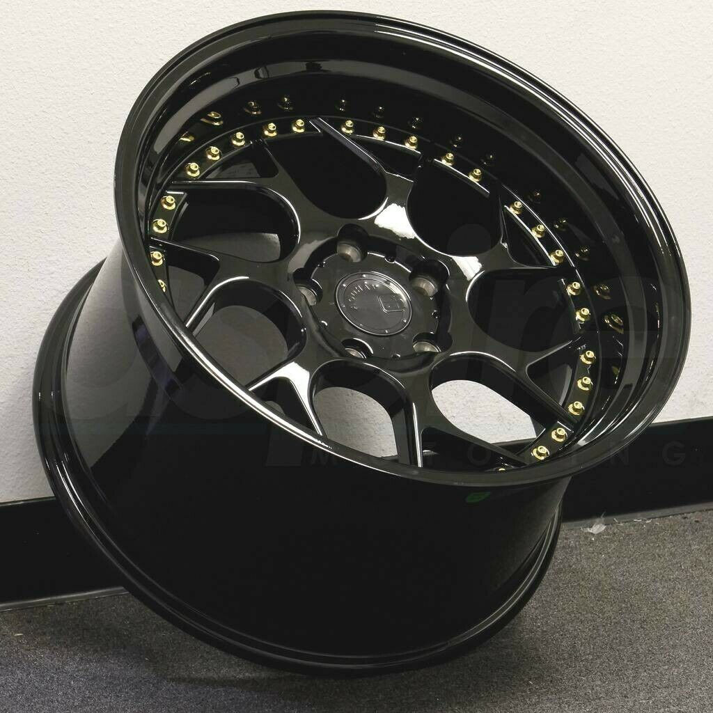 Aodhan DS01 Wheels 19x9.5 +15 5x114.3 Gloss Black 19 Inch Rims Set 4 ...