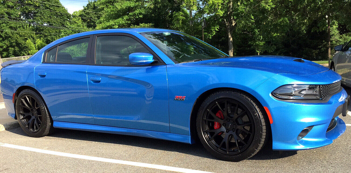 20x9 Hellcat Style Satin Black Wheels Fit Dodge Charger SRT8 Challenge ...