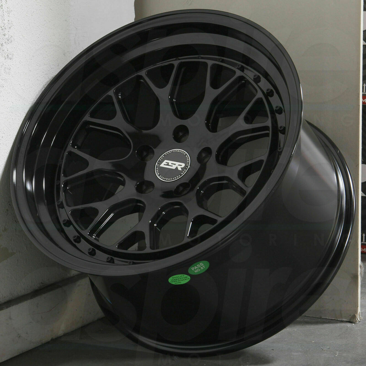 ESR CS1 Gloss Black Wheels 19x10.5 +22 5x114.3 18 Inch Deep Dish Rims ...