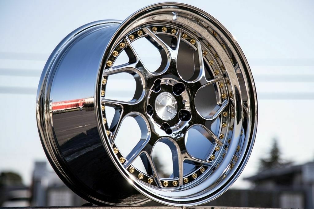 18x8.5 / 18x9.5 5x100 +35 Vacuum Chrome Aodhan DS01 Wheels 18 Inch Set ...