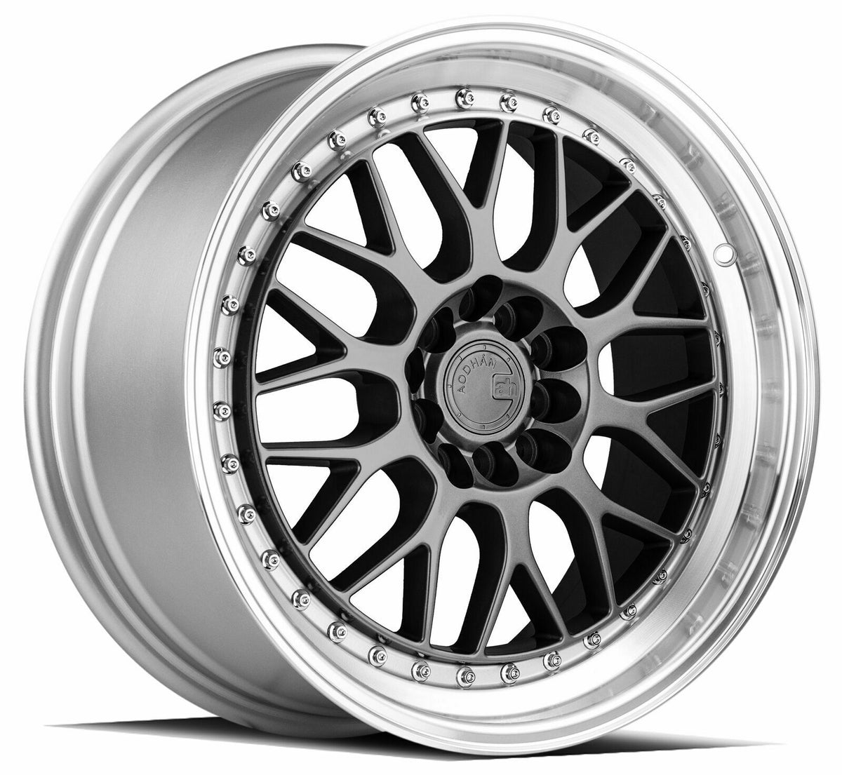 17x8 AODHAN AH02 Hyperblack Wheels 5x114.3 / 5x100 +35 Fit Honda Accor ...