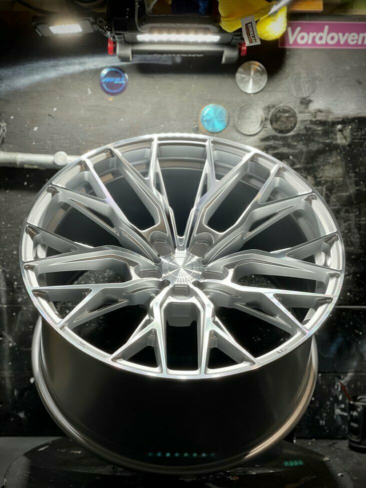 18x9.5 5x112 +25 MRR GF5 Wheels Silver Machined 18" Ground Force Rims ...