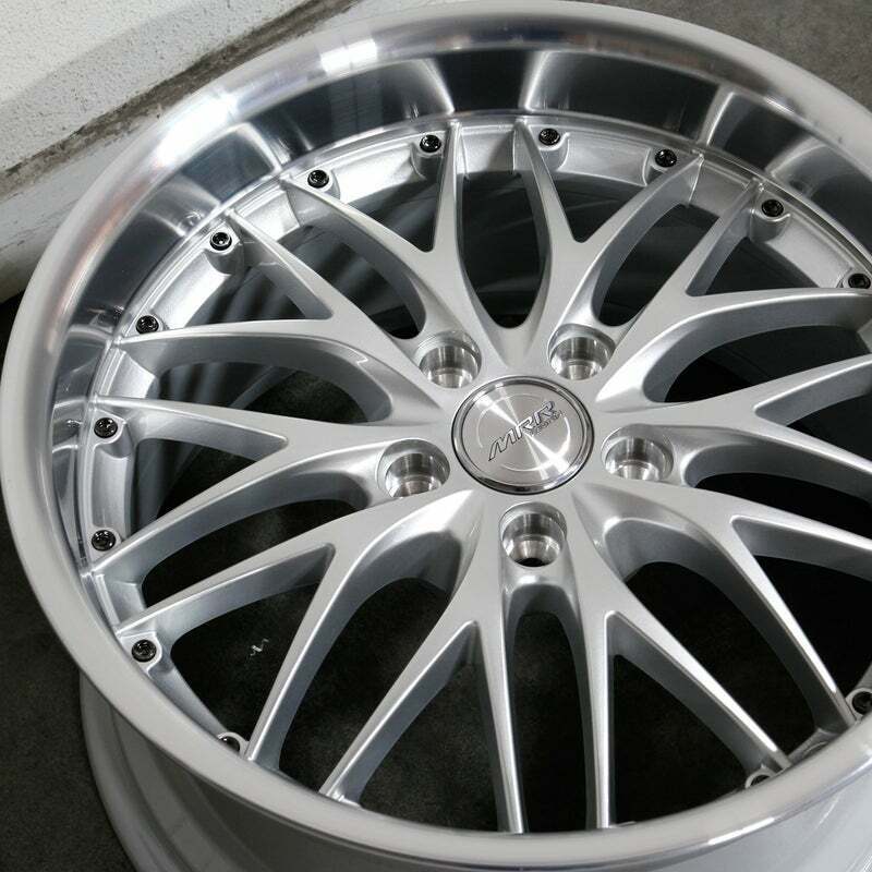 20" MRR GT1 Wheels Silver Machined 4inch Deep Lip 20x10 +40 5x112 Rims ...