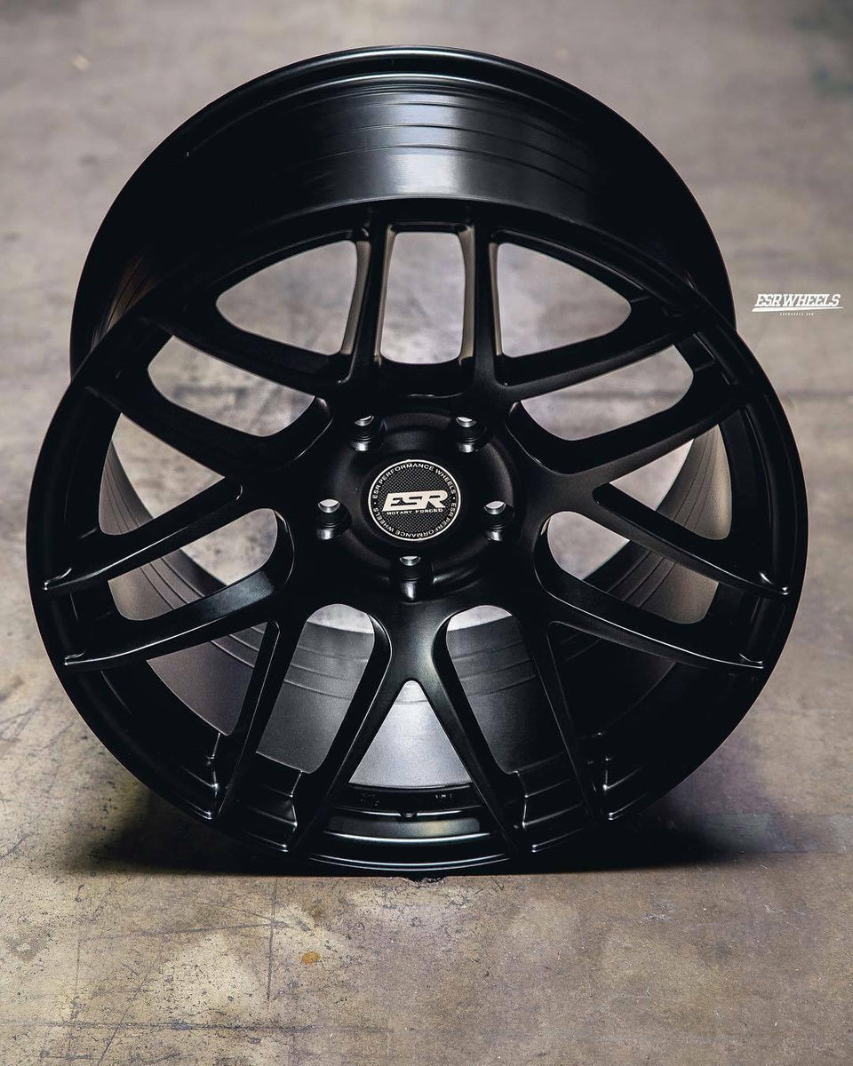 ESR RF1 Wheels 18x9.5 +22 5x120 Matte Black Rotary Forged 18 Inch (Rim ...