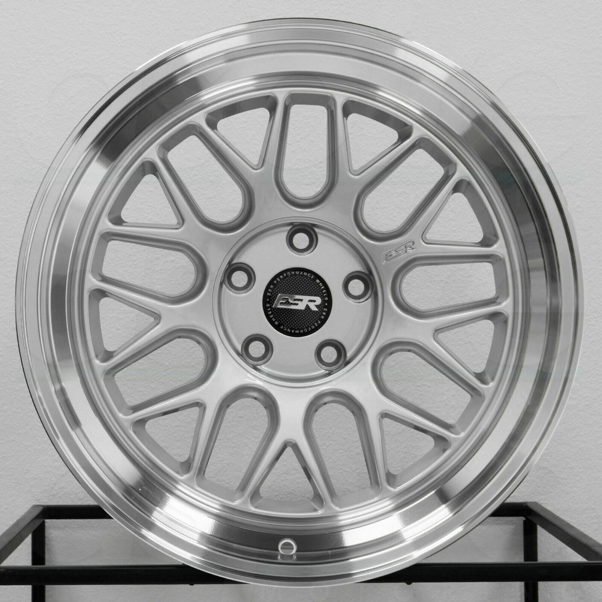 19" ESR CR1 Hyper Silver Machined Lip Wheels 19x11.0 +15 5x114.3 Rims ...