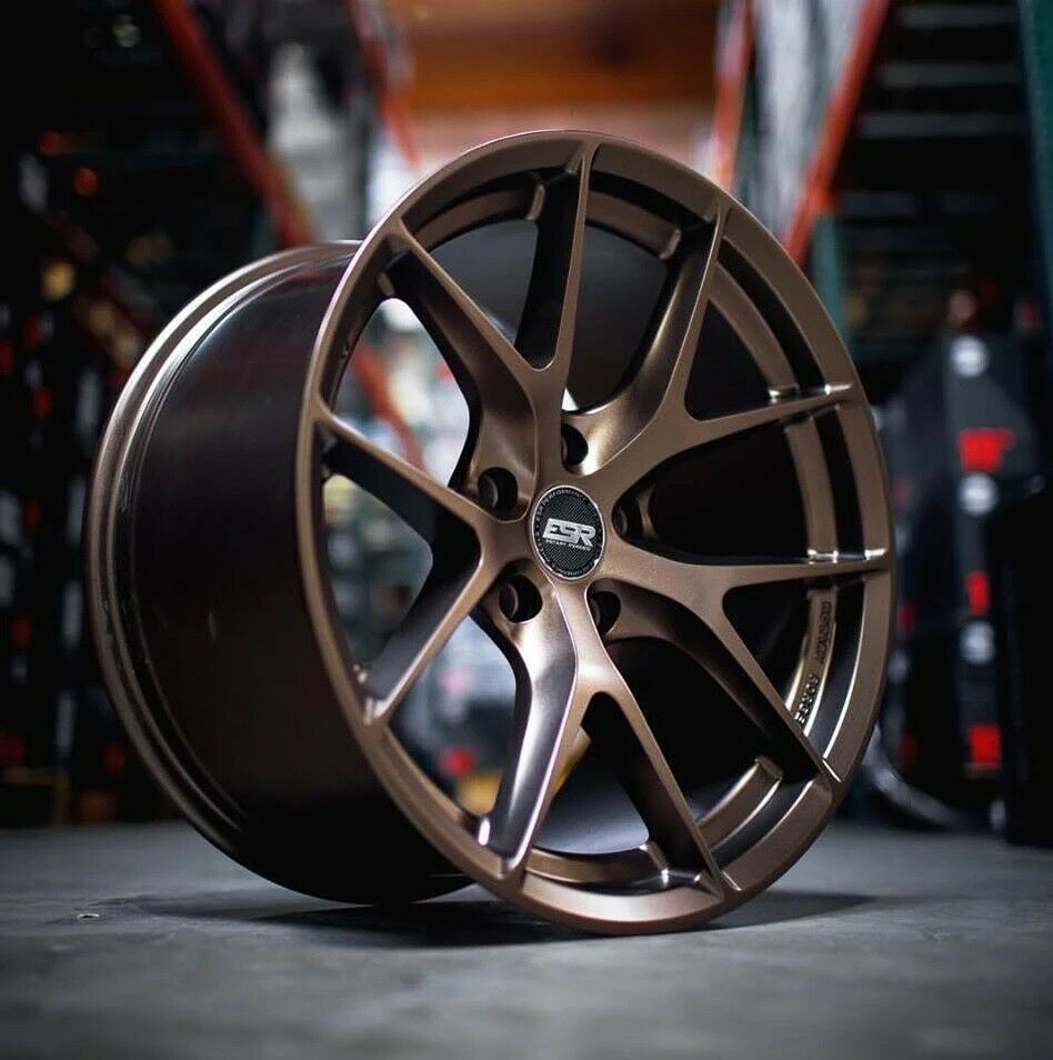 ESR RF2 Matte Bronze Rotary Forged Wheels 18x8.5 +30 5x114.3 Set 4 Rim ...