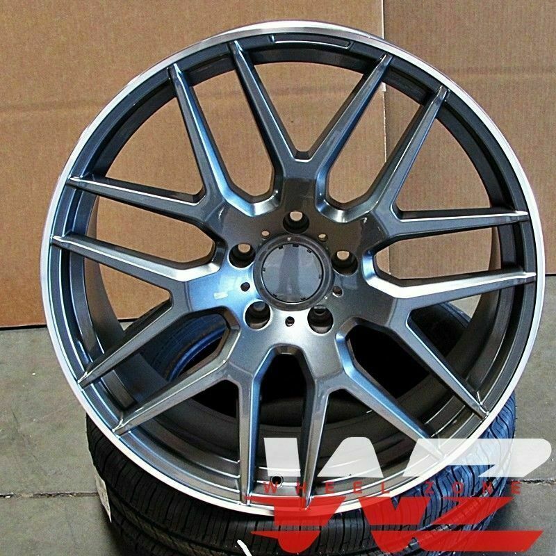 22" Wheels For Mercedes G500 G550 G600 G55 G63 Gunmetal 22X10 Rims Set ...