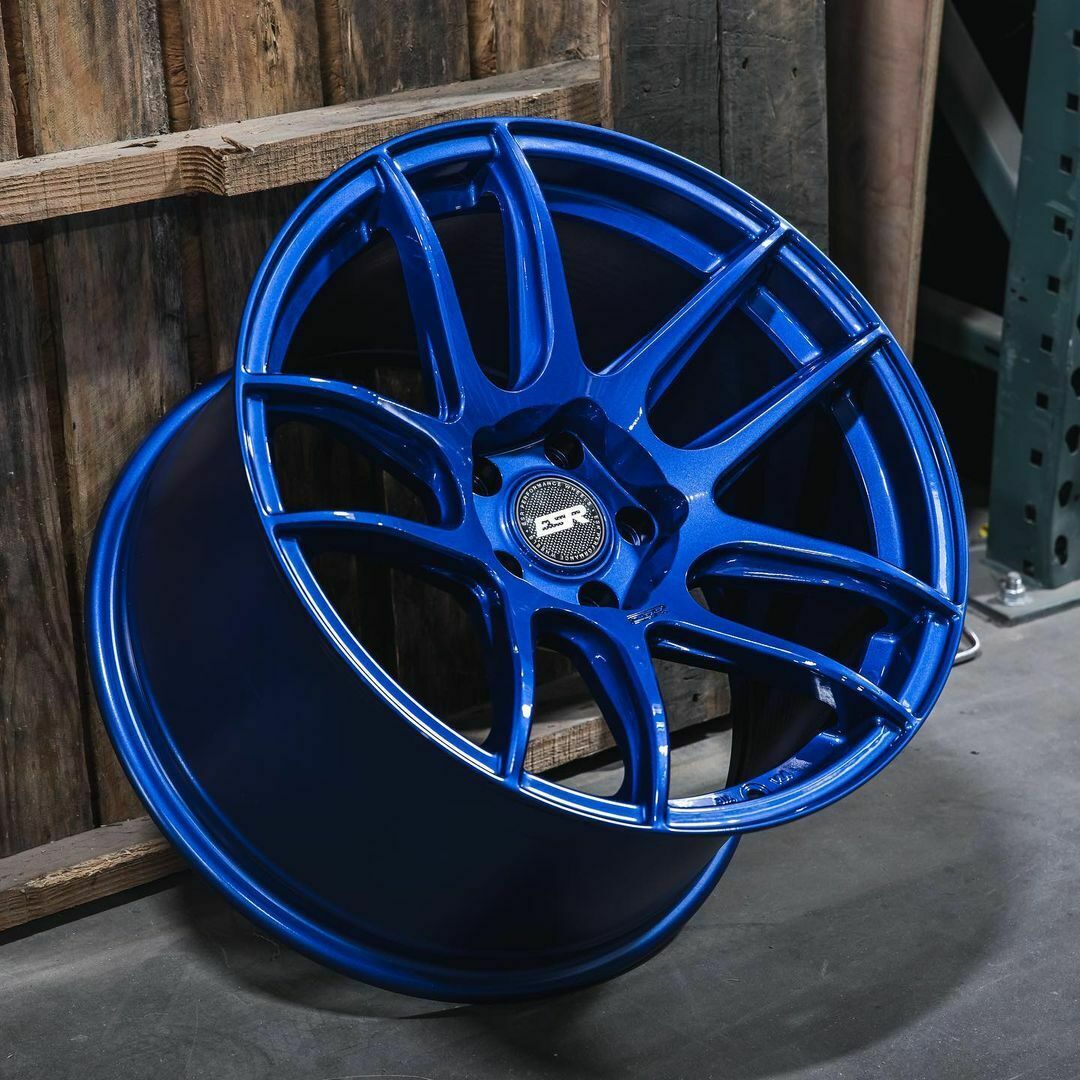 19 Inch ESR CS8 Gloss Blue Wheels 19x10.5 +22 5x114.3 Rims Set 4 19 ...