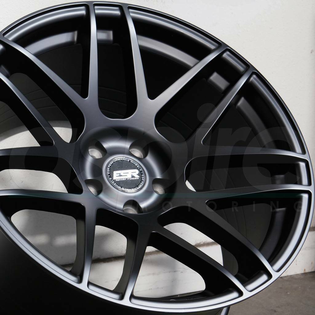 19" ESR RF1 Wheels 19x9.5 +22 5x120 Matte Black 19 Inch Rims Set 4 ...