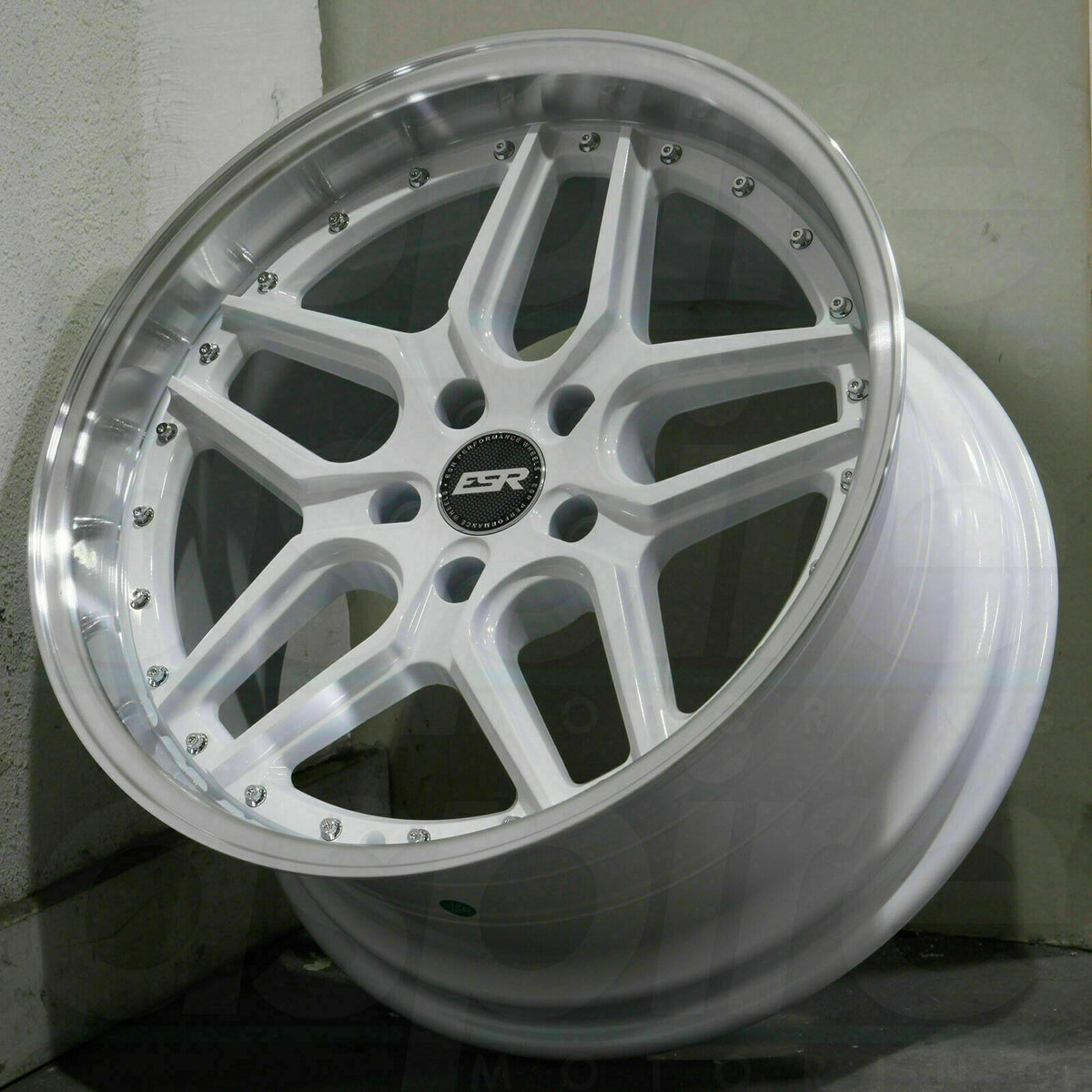 19 Inch ESR CS15 Gloss White Wheels 19x8.5 +30 / 19x9.5 +35 5x114.3 Ri ...