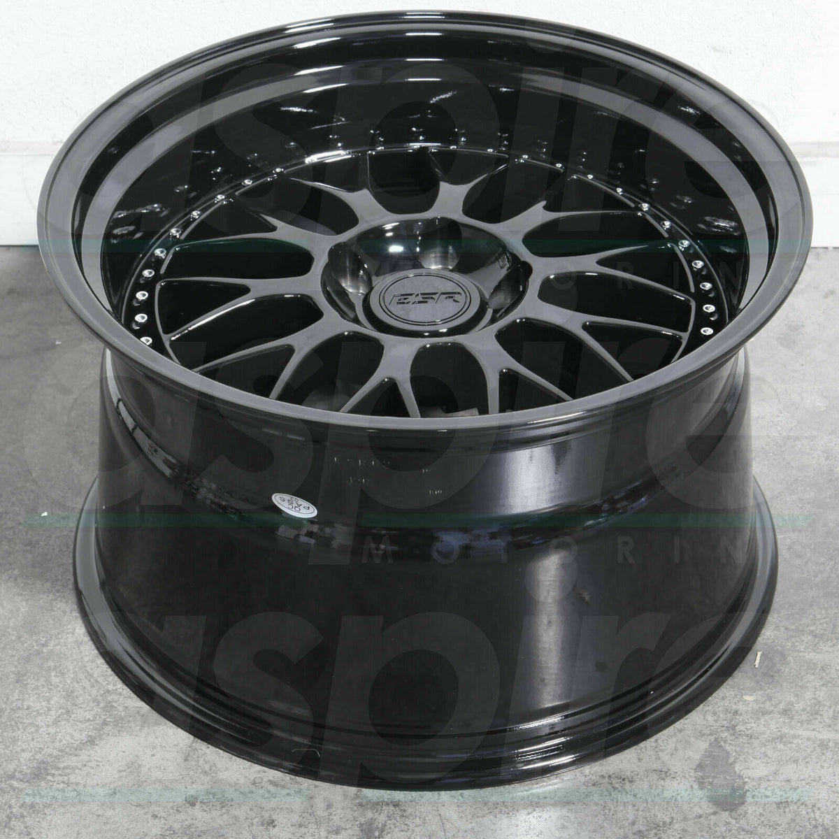 18 Inch ESR SR01 Gloss Black Deep Dish Wheels 18x9.5 5x120 +35 Rims Se ...