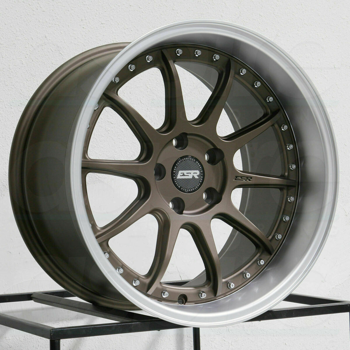 ESR CS12 Bronze Wheels 18x10.5 +22 5x114.3 18" Deep Dish Rims Set 4 ...