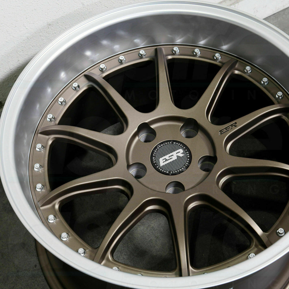 ESR CS12 Bronze Wheels 18x10.5 +22 5x114.3 18" Deep Dish Rims Set 4 ...