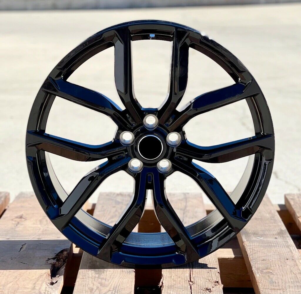 22x10 SVR Style Gloss Black Wheels Fit Range Rover Land Rover 5x120 22 ...