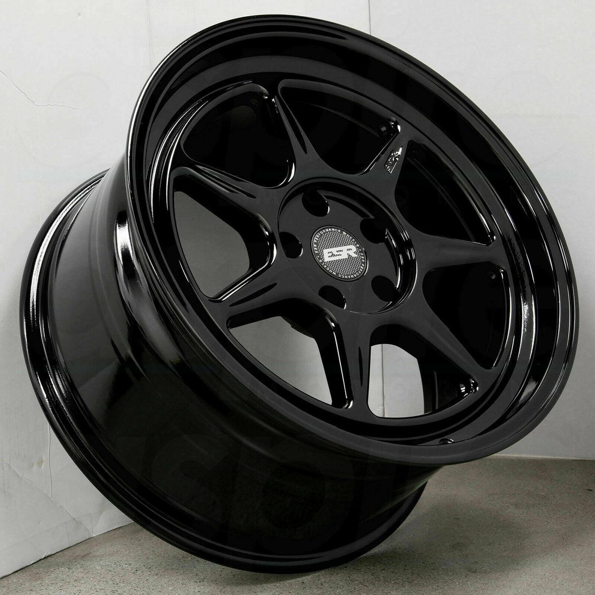 18x9.5 5x100 +35 ESR CR7 Wheels 18" Gloss Black Rims Set 4 – eurowheelsusa