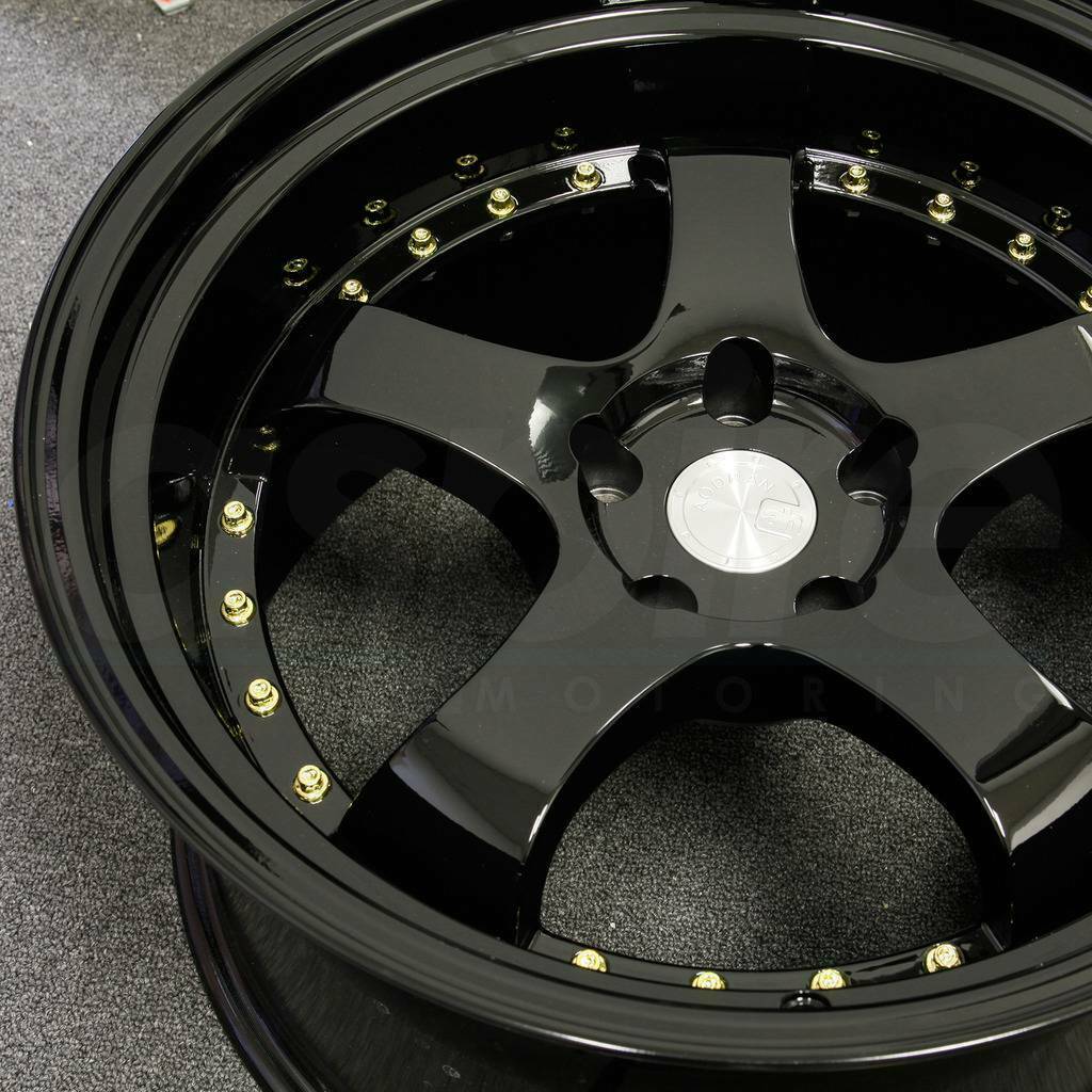 19 Inch AodHan Ah03 Wheels 19x9.5 +22 5x114.3 Black Rims 19" Set 4 ...