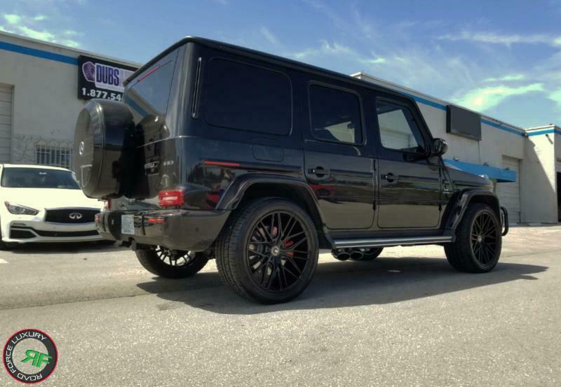22x10.5 RF13 Wheels Fit Mercedes G500 G550 G55 G63 Wagon Gloss Black 2 ...