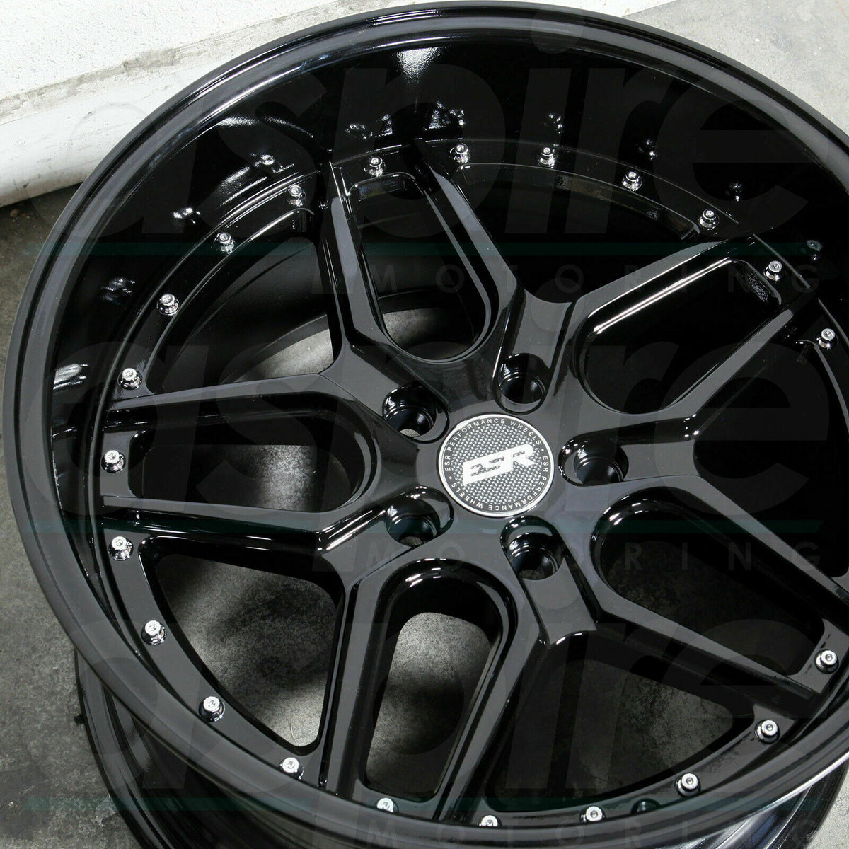 19 Inch ESR CS15 Gloss Black Wheels 19x10.5 +15 5x114.3 Rims Set 4 ...