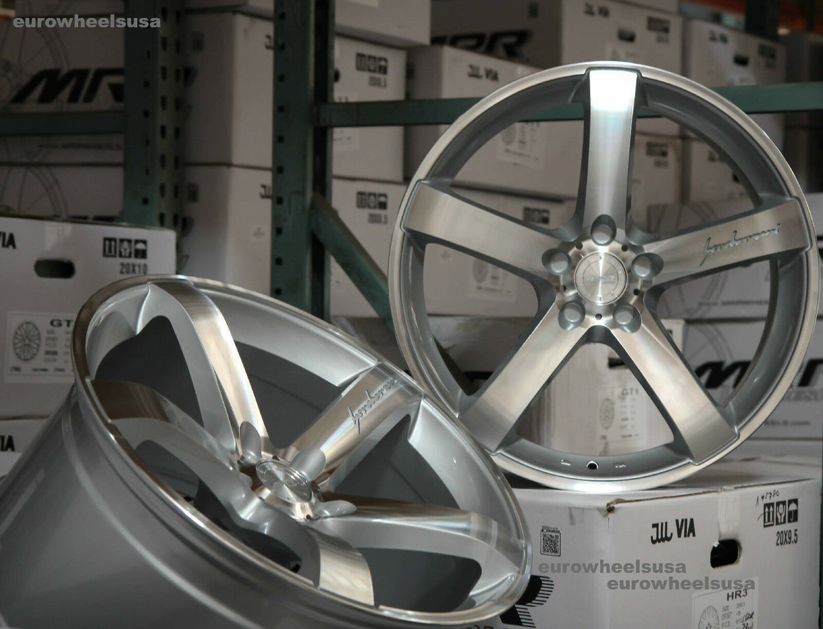 20" MRR VP5 Wheels 20x9 / 20x10.5 +20 5x114.3 Silver Machined Face Rim ...