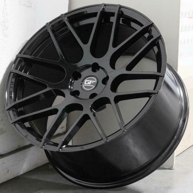 20" MRR GF7 20x10.5 5x112 +40 Gloss Black Ground Force Wheels Aggressi ...