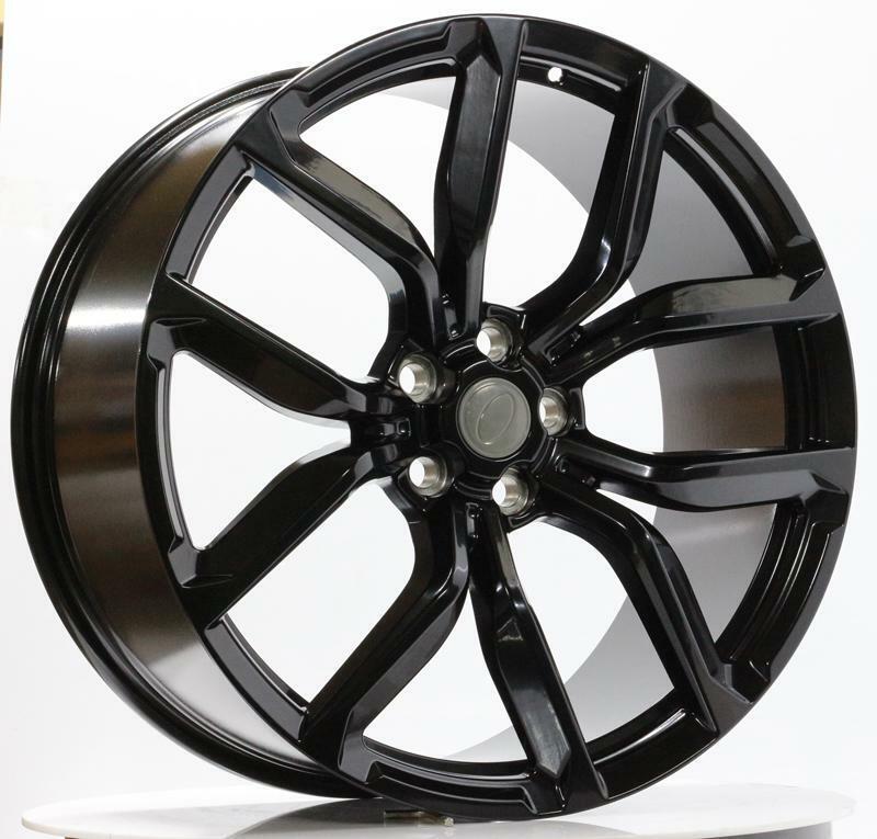 24" SVR Style Satin Black Wheels Fit Range Rover Land Rover 5x120 Rims ...