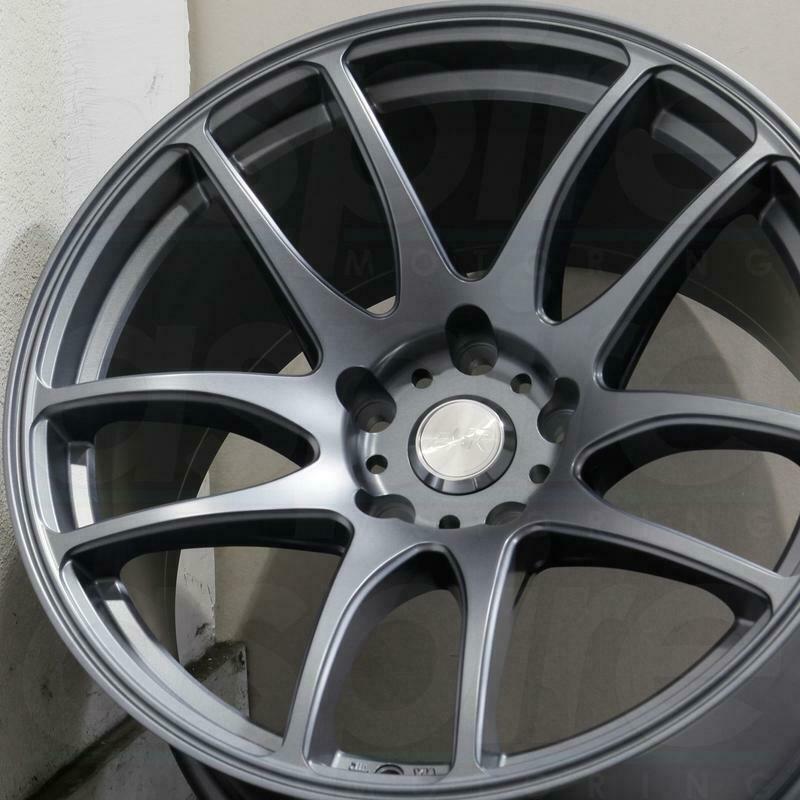 18x10.5 ESR SR08 Wheels Satin Titanium 18 Inch +22 5x120 Concave Rims ...