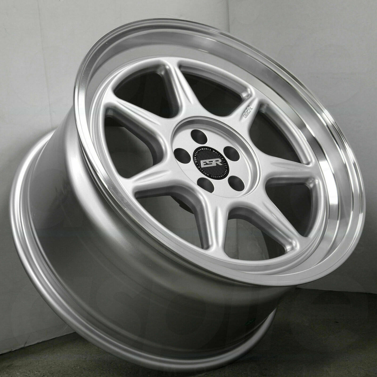 18x8.5 +30 / 18x9.5 5x100 +35 ESR CR7 Wheels 18" Hyper Silver Rims Set ...