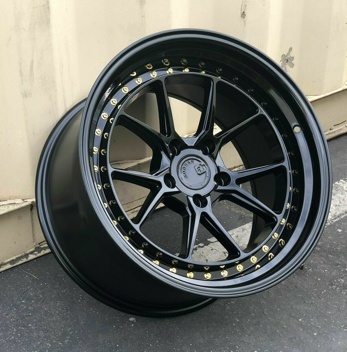 Aodhan DS08 19x11 +22 5x114.3 Gloss Black 19 Inch Wheels Set 4 Concave ...
