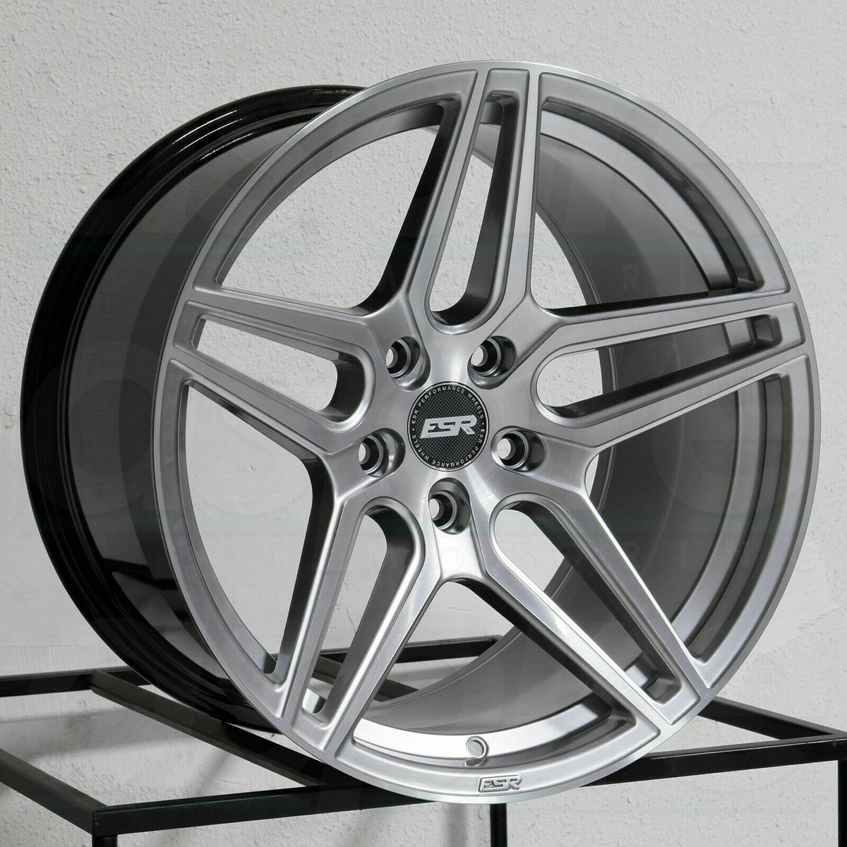 18" ESR RF15 Wheels 18x10.5 +22 5x114.3 Silver 18 Inch Concave Rims Se ...
