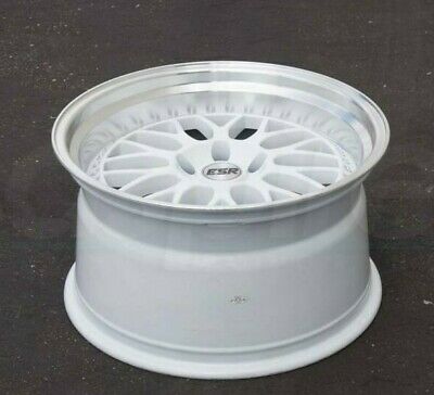 18" ESR SR01 White Machined Lip Deep Dish Wheels 18x10.5 +22 5x114.3 S ...