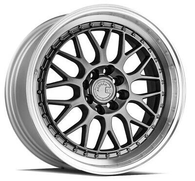 17x8 AH02 17" Wheels 4x114/4x100 +35 Fits 4 lug Accord Prelude Civic R ...