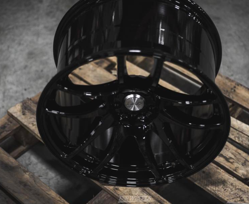 ESR SR08 Gloss Black Deep Concave Wheels 18x10.5 +15 5x114.3 Rims 18 I ...