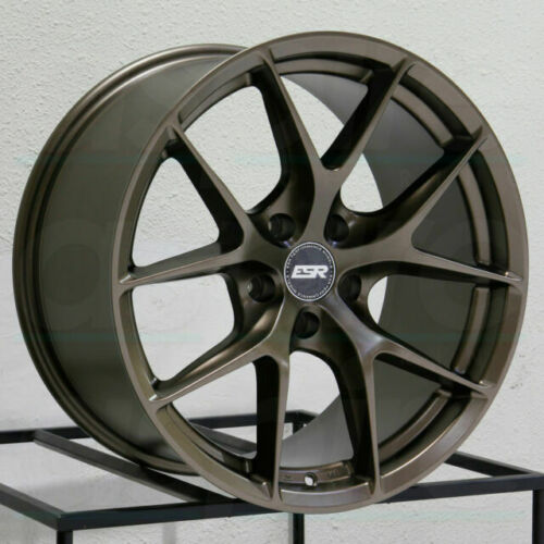 18x10.5 +22 ESR RF2 Concave Wheels 18" 5x120 Bronze Rotary Forged Rims ...