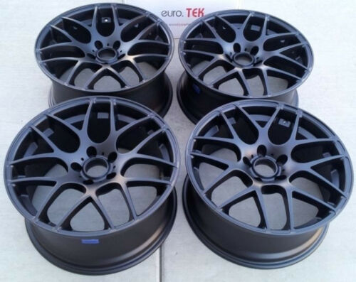 18x8.5 Matte Black Eurotek U02 Wheels 18" 5x112 +35 MRR Rims Set of fo ...